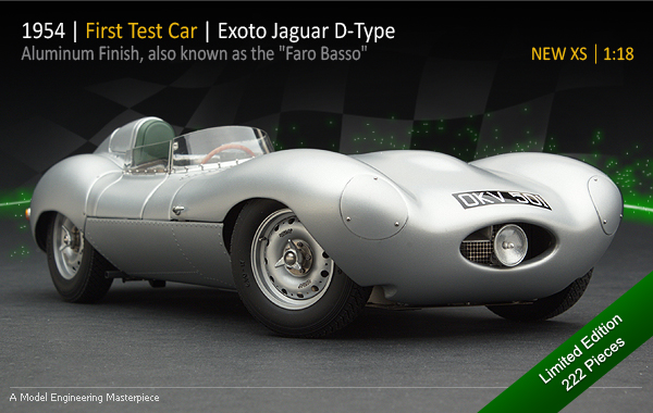 1954 Exoto XS Jaguar D-Type / First Test Car / aka the "Faro Baso"