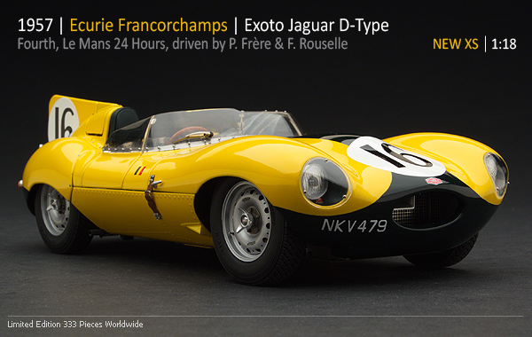 1957 Exoto XS Ecurie Francorchamps Jaguar D-Type / 4th, Le Mans